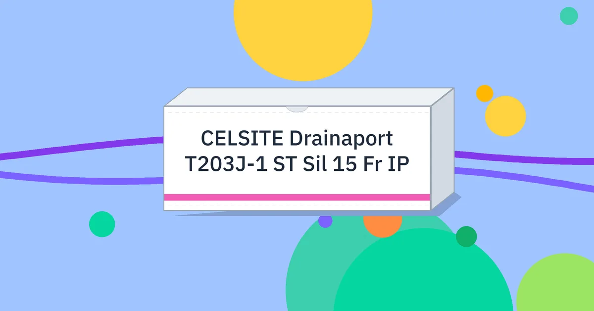 Symbolbild: Packung mit der Aufschrift CELSITE Drainaport T203J-1 ST Sil 15 Fr IP (PZN 09432037) – Verfügbarkeit und Bezug in Apotheken in Frankfurt am Main