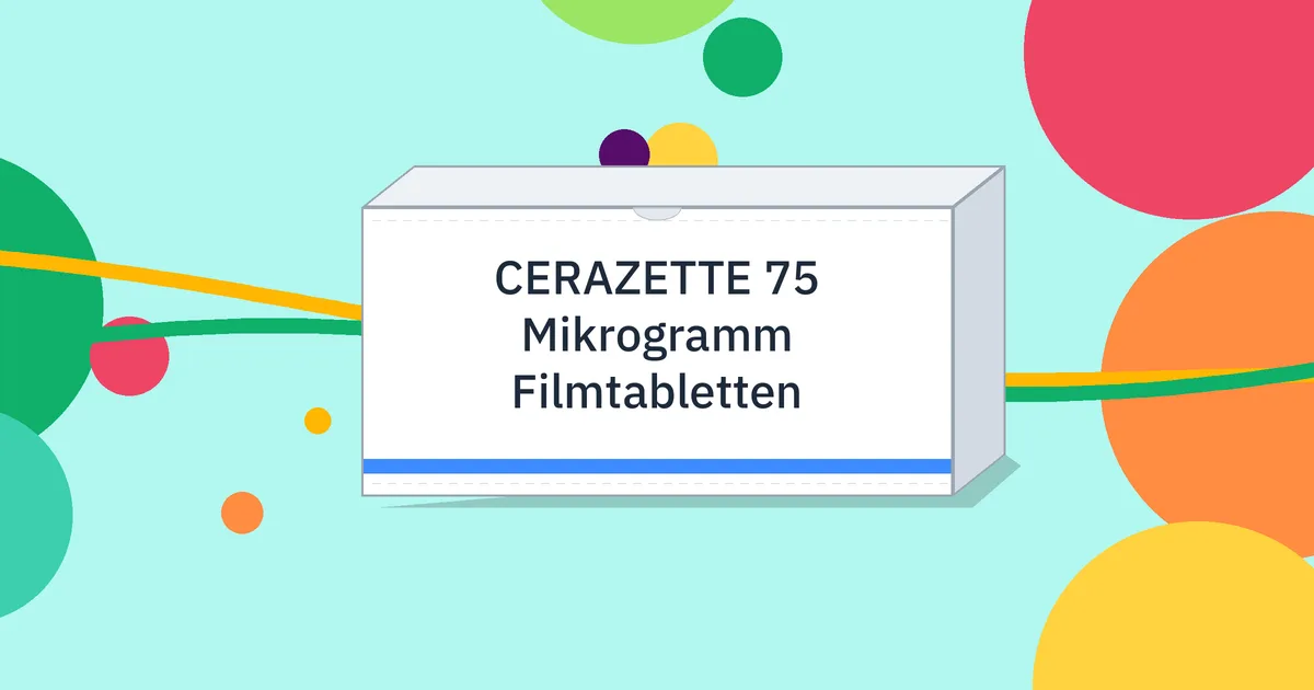 Symbolbild: Packung mit der Aufschrift CERAZETTE 75 Mikrogramm Filmtabletten (PZN 11597159) – Verfügbarkeit und Bezug in Apotheken in Frankfurt am Main