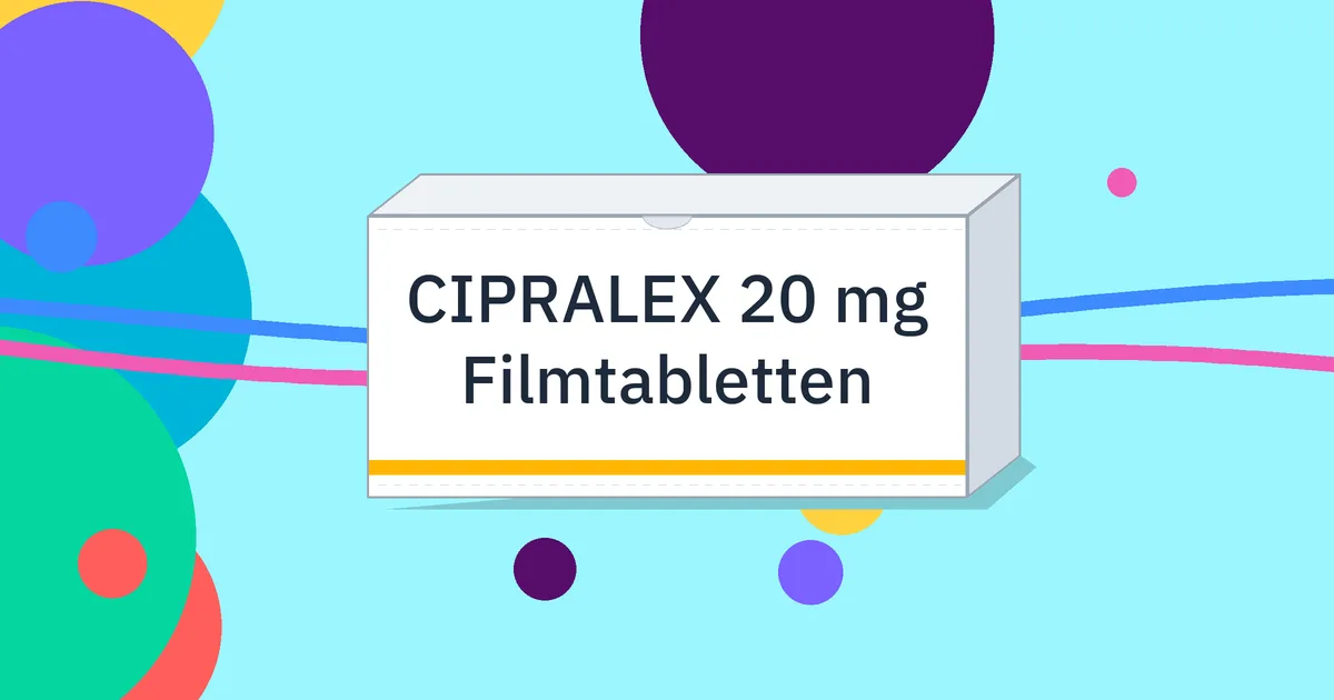 Symbolbild: Packung mit der Aufschrift CIPRALEX 20 mg Filmtabletten (PZN 00246296) – Verfügbarkeit und Bezug in Apotheken in Frankfurt am Main