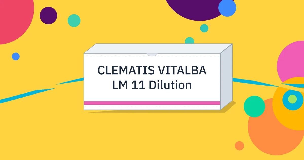 Symbolbild: Packung mit der Aufschrift CLEMATIS VITALBA LM 11 Dilution (PZN 13447352) – Verfügbarkeit und Bezug in Apotheken in Frankfurt am Main