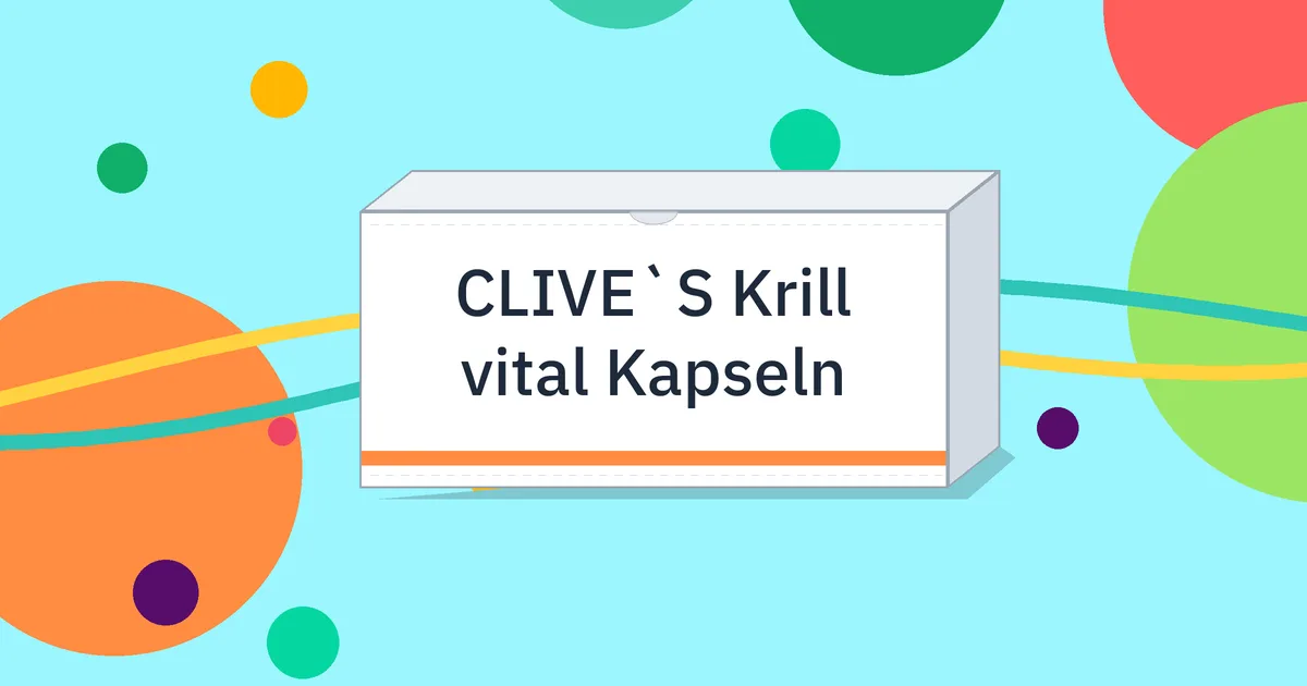 Symbolbild: Packung mit der Aufschrift CLIVE`S Krill vital Kapseln (PZN 11856282) – Verfügbarkeit und Bezug in Apotheken in Frankfurt am Main
