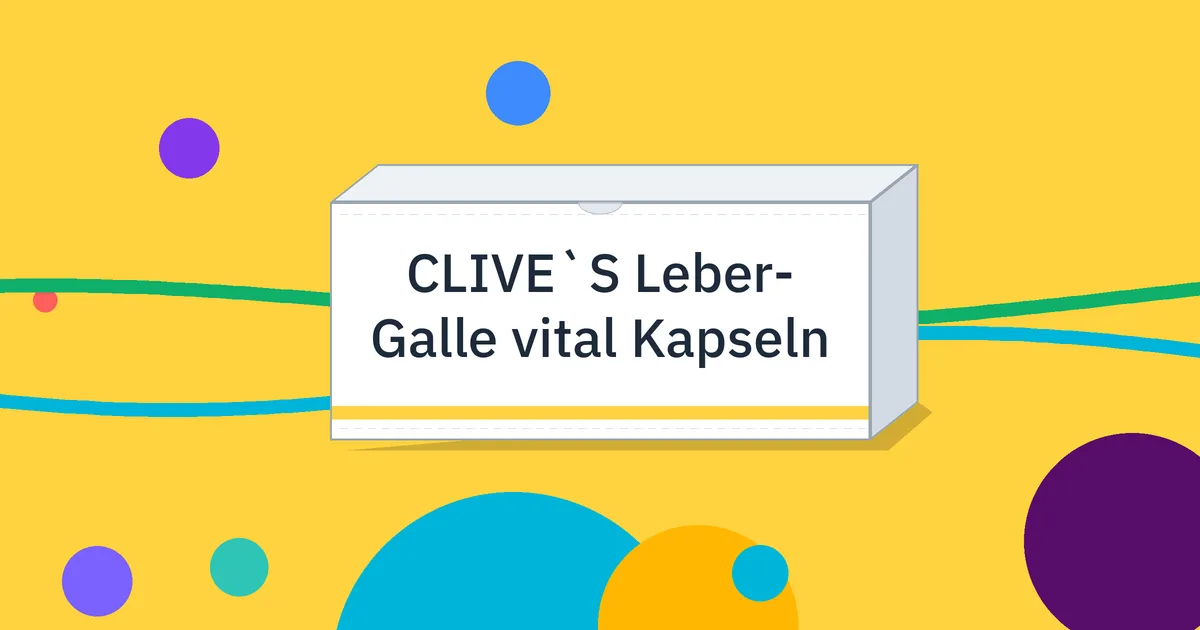 Symbolbild: Packung mit der Aufschrift CLIVE`S Leber-Galle vital Kapseln (PZN 12482903) – Verfügbarkeit und Bezug in Apotheken in Frankfurt am Main