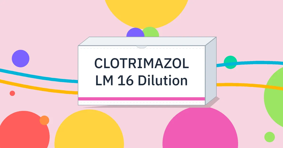 Symbolbild: Packung mit der Aufschrift CLOTRIMAZOL LM 16 Dilution (PZN 12822693) – Verfügbarkeit und Bezug in Apotheken in Frankfurt am Main