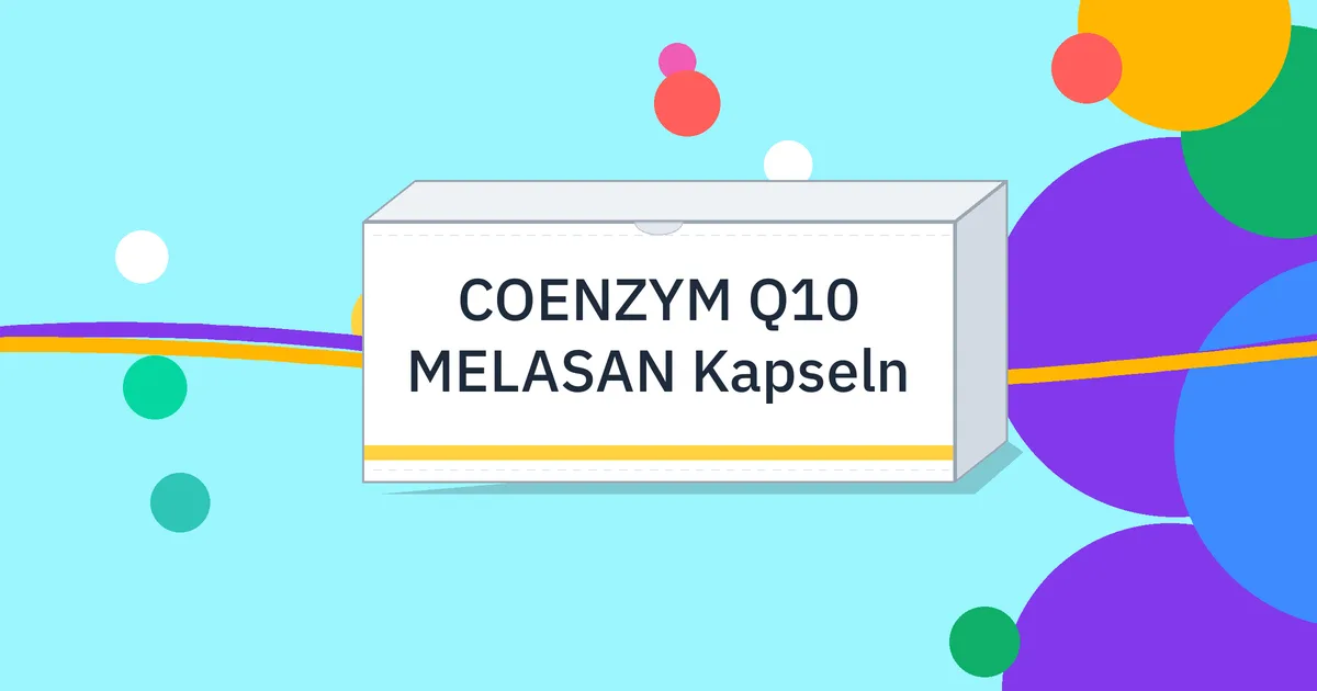 Symbolbild: Packung mit der Aufschrift COENZYM Q10 MELASAN Kapseln (PZN 00388458) – Verfügbarkeit und Bezug in Apotheken in Frankfurt am Main