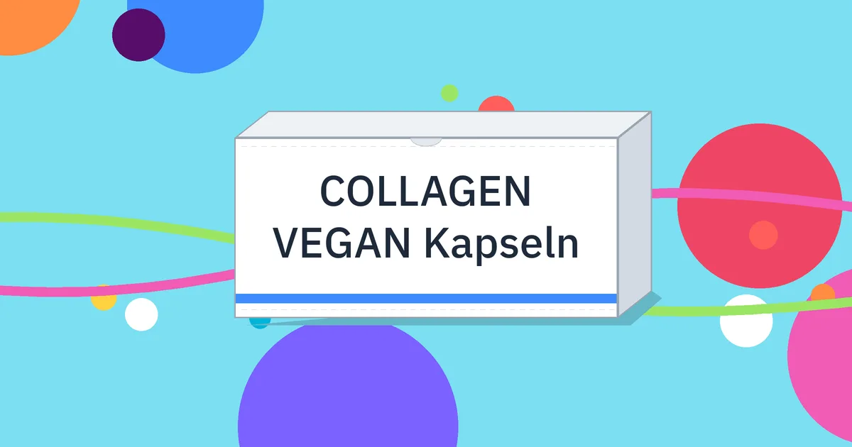 Symbolbild: Packung mit der Aufschrift COLLAGEN VEGAN Kapseln (PZN 12144589) – Verfügbarkeit und Bezug in Apotheken in Frankfurt am Main