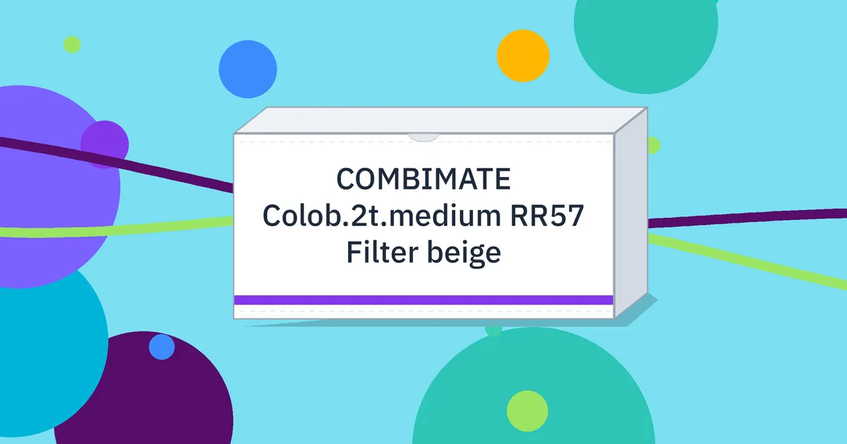 Symbolbild: Packung mit der Aufschrift COMBIMATE Colob.2t.medium RR57 Filter beige (PZN 03738700) – Verfügbarkeit und Bezug in Apotheken in Frankfurt am Main