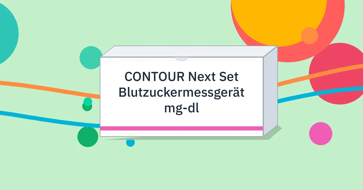 Symbolbild: Packung mit der Aufschrift CONTOUR Next Set Blutzuckermessgerät mg-dl (PZN 08884429) – Verfügbarkeit und Bezug in Apotheken in Frankfurt am Main