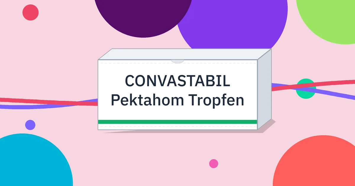 Symbolbild: Packung mit der Aufschrift CONVASTABIL Pektahom Tropfen (PZN 02291929) – Verfügbarkeit und Bezug in Apotheken in Frankfurt am Main