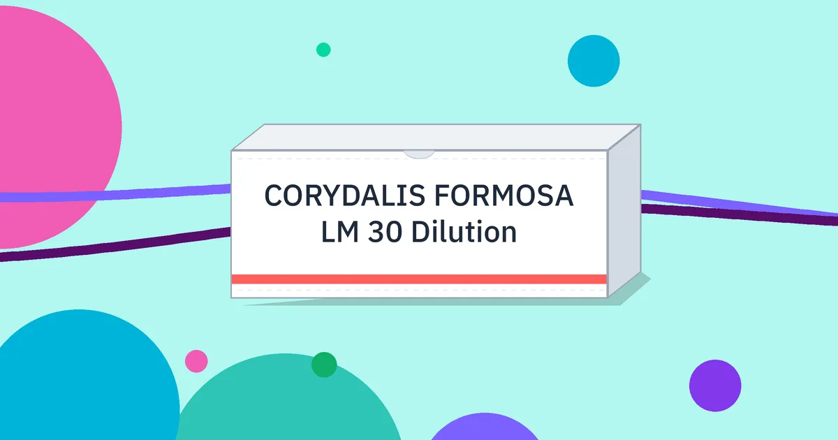 Symbolbild: Packung mit der Aufschrift CORYDALIS FORMOSA LM 30 Dilution (PZN 13454211) – Verfügbarkeit und Bezug in Apotheken in Frankfurt am Main