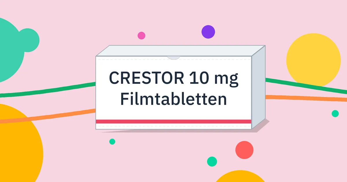 Symbolbild: Packung mit der Aufschrift CRESTOR 10 mg Filmtabletten (PZN 16940053) – Verfügbarkeit und Bezug in Apotheken in Frankfurt am Main