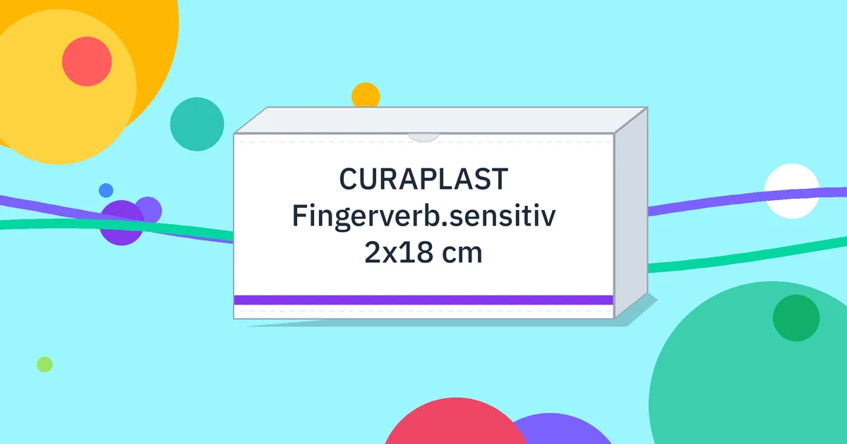 Symbolbild: Packung mit der Aufschrift CURAPLAST Fingerverb.sensitiv 2x18 cm (PZN 07366827) – Verfügbarkeit und Bezug in Apotheken in Frankfurt am Main