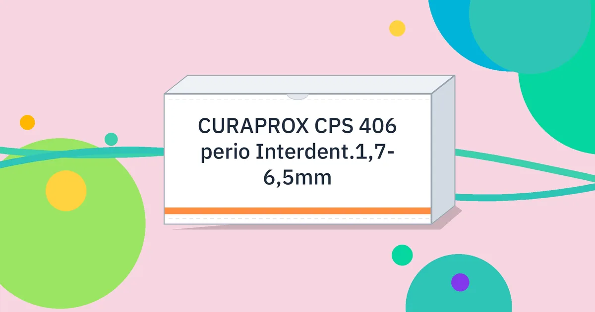 Symbolbild: Packung mit der Aufschrift CURAPROX CPS 406 perio Interdent.1,7-6,5mm (PZN 19490248) – Verfügbarkeit und Bezug in Apotheken in Frankfurt am Main