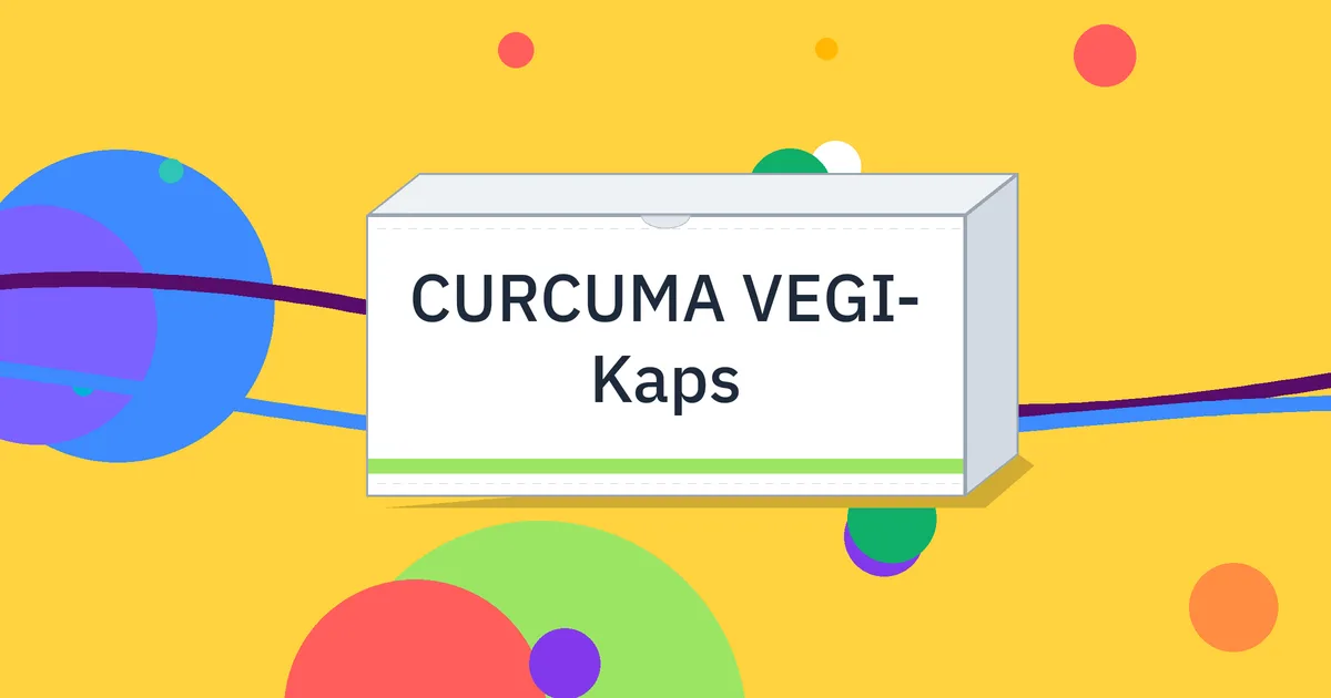 Symbolbild: Packung mit der Aufschrift CURCUMA VEGI-Kaps (PZN 13882444) – Verfügbarkeit und Bezug in Apotheken in Frankfurt am Main