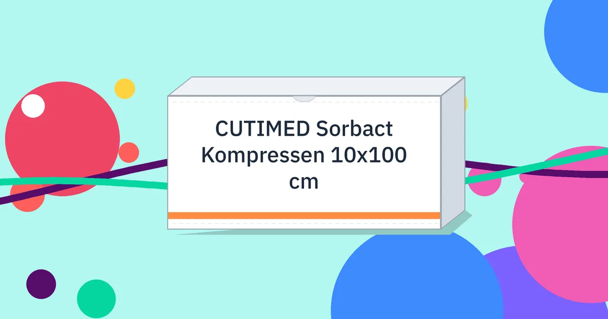 Symbolbild: Packung mit der Aufschrift CUTIMED Sorbact Kompressen 10x100 cm (PZN 18599003) – Verfügbarkeit und Bezug in Apotheken in Frankfurt am Main