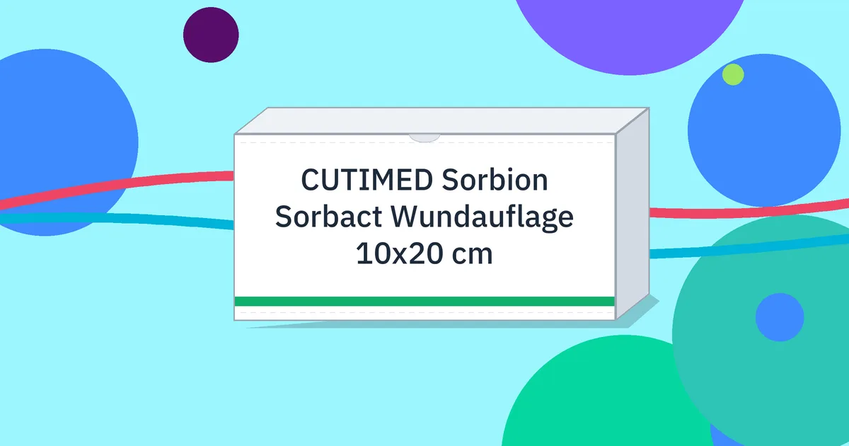 Symbolbild: Packung mit der Aufschrift CUTIMED Sorbion Sorbact Wundauflage 10x20 cm (PZN 19809454) – Verfügbarkeit und Bezug in Apotheken in Frankfurt am Main