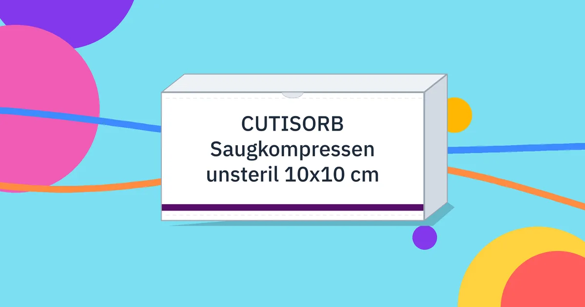 Symbolbild: Packung mit der Aufschrift CUTISORB Saugkompressen unsteril 10x10 cm (PZN 05490227) – Verfügbarkeit und Bezug in Apotheken in Frankfurt am Main