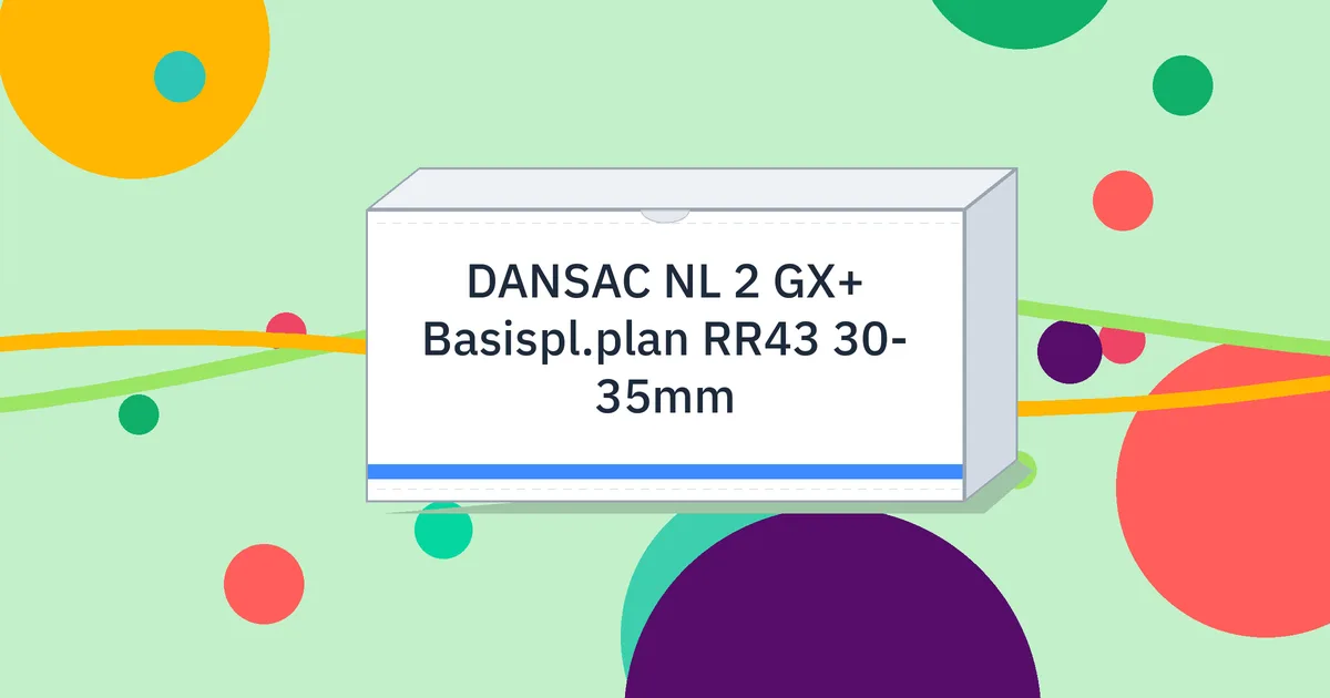 Symbolbild: Packung mit der Aufschrift DANSAC NL 2 GX+ Basispl.plan RR43 30-35mm (PZN 10920351) – Verfügbarkeit und Bezug in Apotheken in Frankfurt am Main