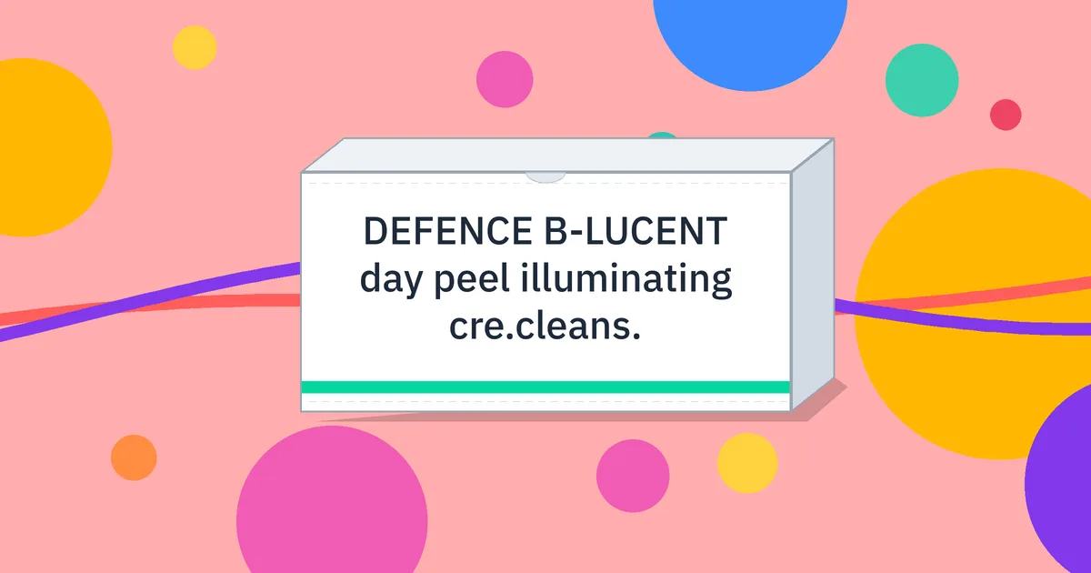 Symbolbild: Packung mit der Aufschrift DEFENCE B-LUCENT day peel illuminating cre.cleans. (PZN 12478480) – Verfügbarkeit und Bezug in Apotheken in Frankfurt am Main