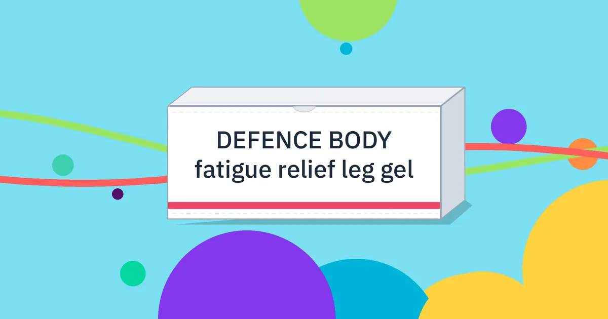 Symbolbild: Packung mit der Aufschrift DEFENCE BODY fatigue relief leg gel (PZN 11892295) – Verfügbarkeit und Bezug in Apotheken in Frankfurt am Main