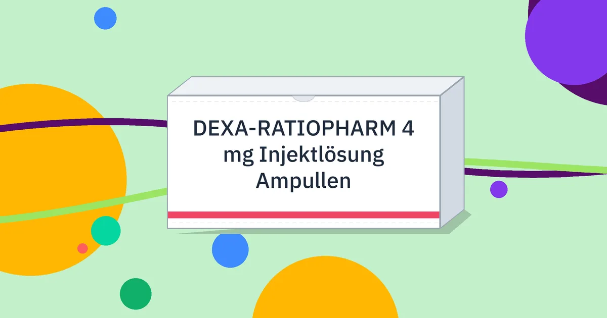 Symbolbild: Packung mit der Aufschrift DEXA-RATIOPHARM 4 mg Injektlösung Ampullen (PZN 07721004) – Verfügbarkeit und Bezug in Apotheken in Frankfurt am Main