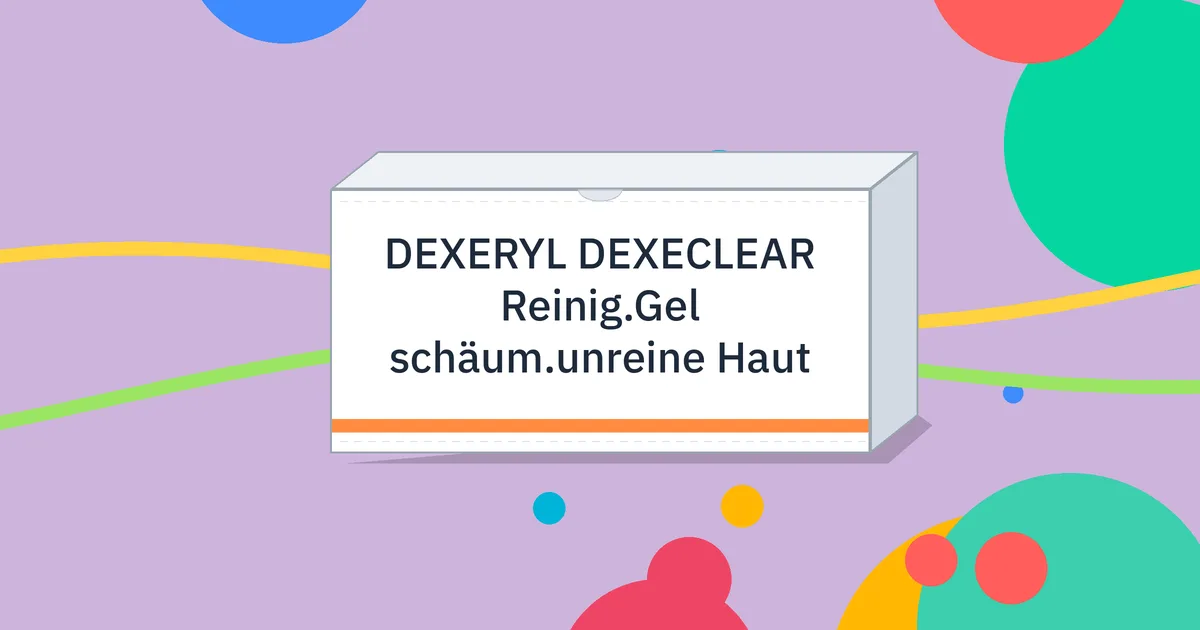 Symbolbild: Packung mit der Aufschrift DEXERYL DEXECLEAR Reinig.Gel schäum.unreine Haut (PZN 19641859) – Verfügbarkeit und Bezug in Apotheken in Frankfurt am Main