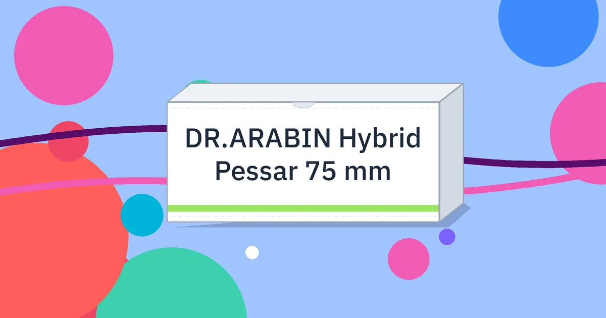 Symbolbild: Packung mit der Aufschrift DR.ARABIN Hybrid Pessar 75 mm (PZN 19780957) – Verfügbarkeit und Bezug in Apotheken in Frankfurt am Main