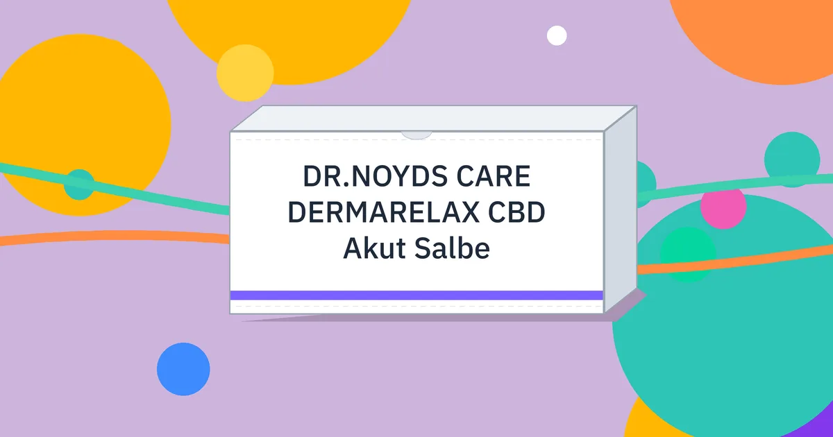 Symbolbild: Packung mit der Aufschrift DR.NOYDS CARE DERMARELAX CBD Akut Salbe (PZN 18755555) – Verfügbarkeit und Bezug in Apotheken in Frankfurt am Main