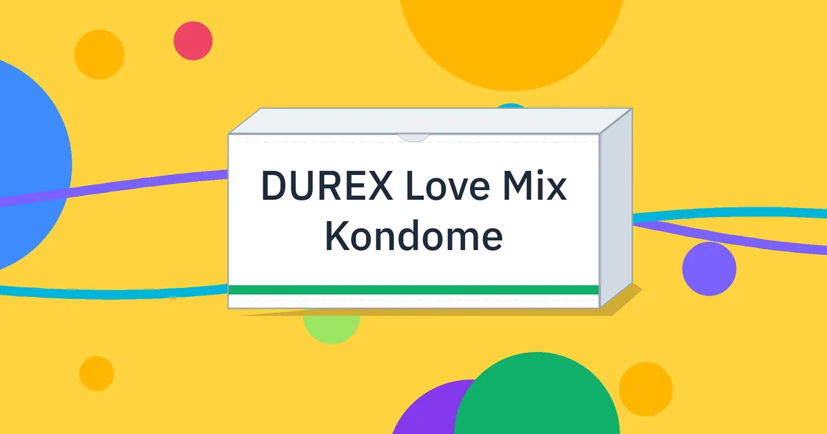 Symbolbild: Packung mit der Aufschrift DUREX Love Mix Kondome (PZN 18304137) – Verfügbarkeit und Bezug in Apotheken in Frankfurt am Main
