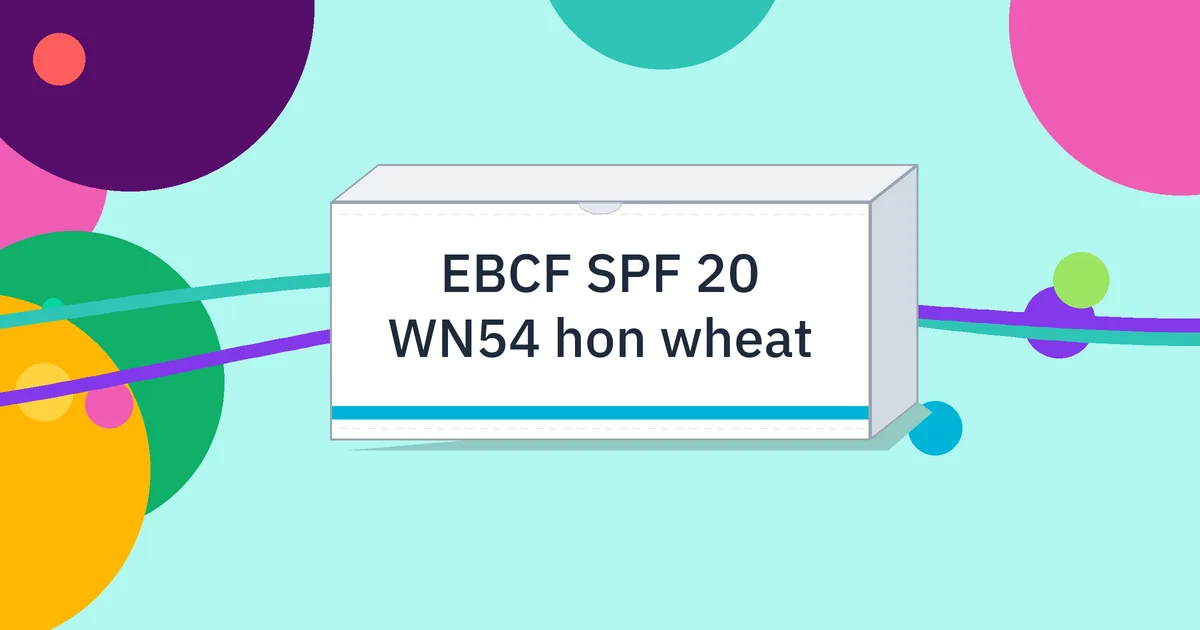 Symbolbild: Packung mit der Aufschrift EBCF SPF 20 WN54 hon wheat (PZN 18895440) – Verfügbarkeit und Bezug in Apotheken in Frankfurt am Main