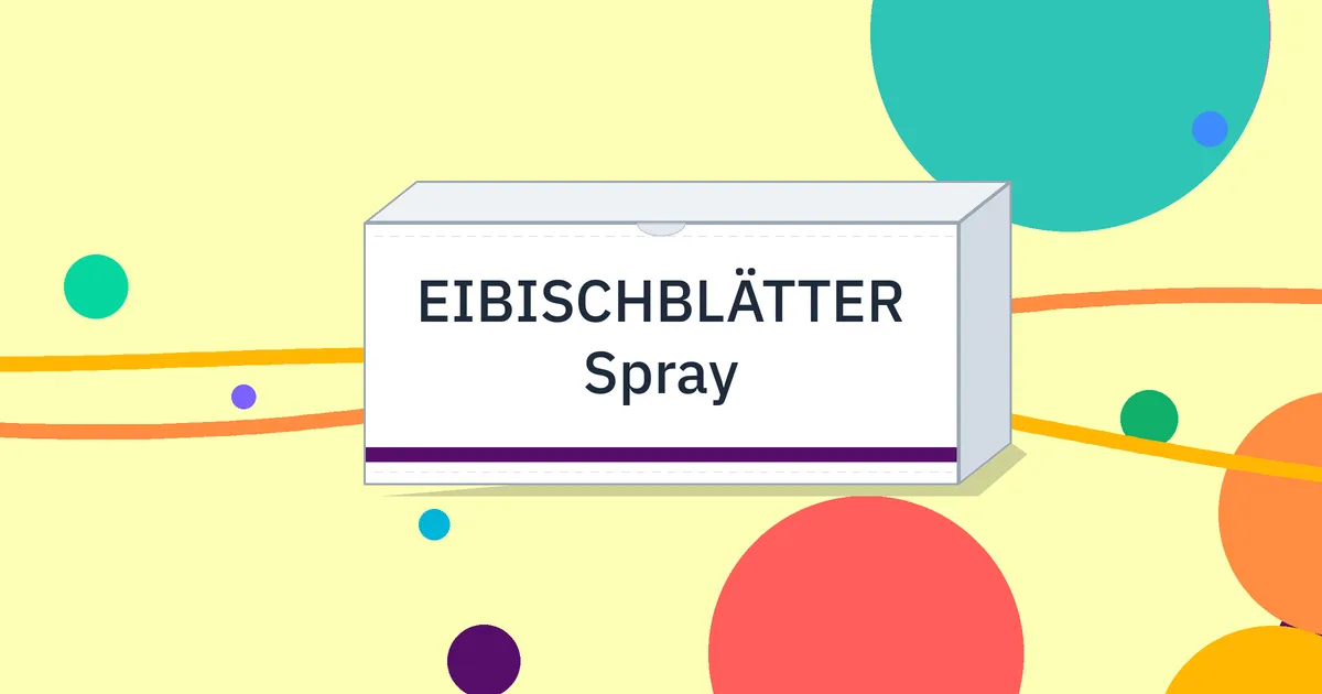 Symbolbild: Packung mit der Aufschrift EIBISCHBLÄTTER Spray (PZN 14311034) – Verfügbarkeit und Bezug in Apotheken in Frankfurt am Main