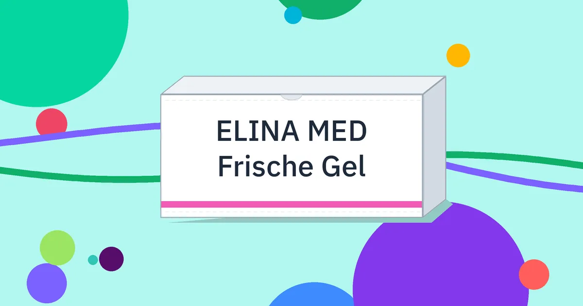 Symbolbild: Packung mit der Aufschrift ELINA MED Frische Gel (PZN 07590482) – Verfügbarkeit und Bezug in Apotheken in Frankfurt am Main