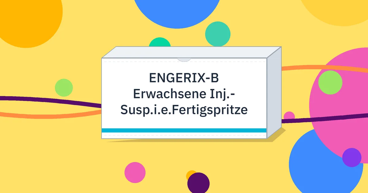Symbolbild: Packung mit der Aufschrift ENGERIX-B Erwachsene Inj.-Susp.i.e.Fertigspritze (PZN 08800906) – Verfügbarkeit und Bezug in Apotheken in Frankfurt am Main