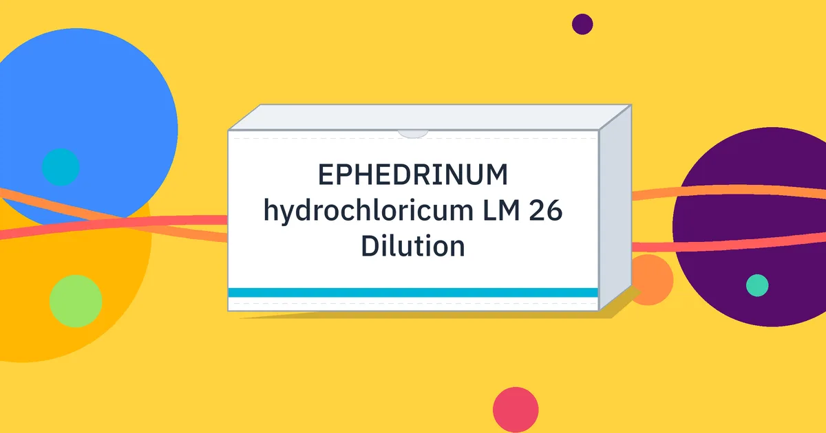 Symbolbild: Packung mit der Aufschrift EPHEDRINUM hydrochloricum LM 26 Dilution (PZN 13471327) – Verfügbarkeit und Bezug in Apotheken in Frankfurt am Main