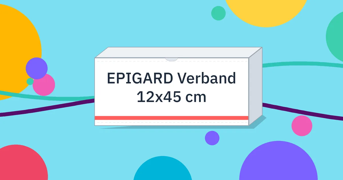 Symbolbild: Packung mit der Aufschrift EPIGARD Verband 12x45 cm (PZN 02251114) – Verfügbarkeit und Bezug in Apotheken in Frankfurt am Main