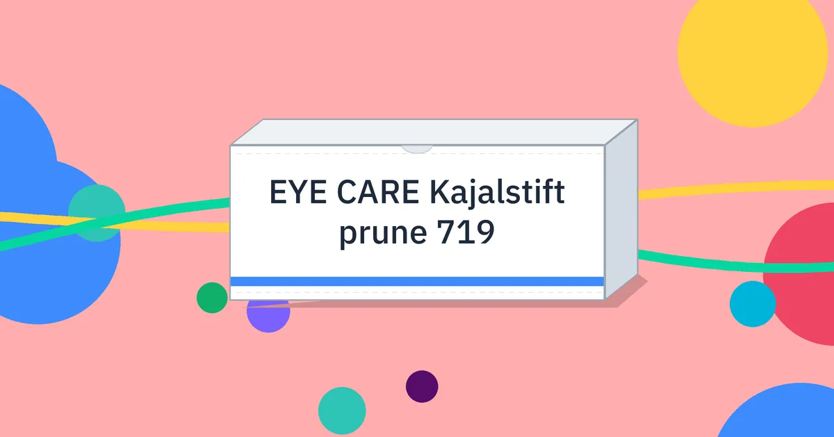 Symbolbild: Packung mit der Aufschrift EYE CARE Kajalstift prune 719 (PZN 00069983) – Verfügbarkeit und Bezug in Apotheken in Frankfurt am Main