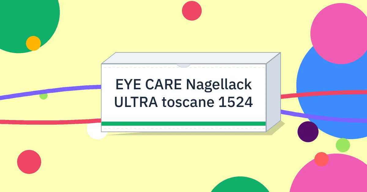 Symbolbild: Packung mit der Aufschrift EYE CARE Nagellack ULTRA toscane 1524 (PZN 04331337) – Verfügbarkeit und Bezug in Apotheken in Frankfurt am Main