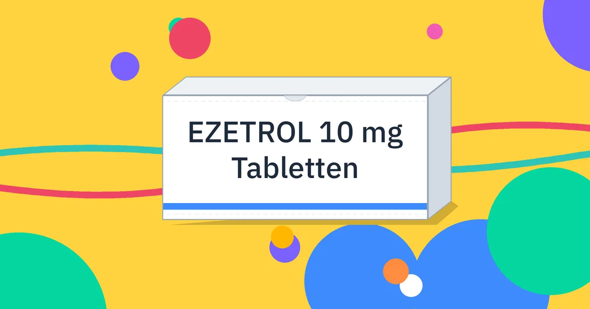 Symbolbild: Packung mit der Aufschrift EZETROL 10 mg Tabletten (PZN 08768982) – Verfügbarkeit und Bezug in Apotheken in Frankfurt am Main