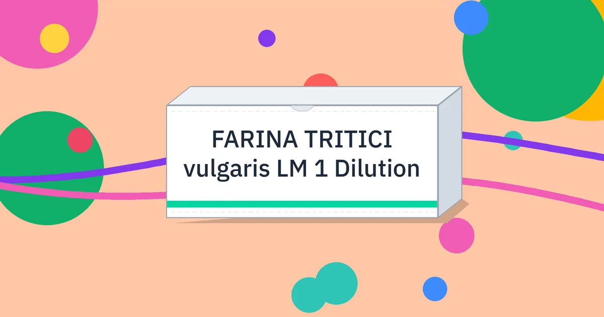 Symbolbild: Packung mit der Aufschrift FARINA TRITICI vulgaris LM 1 Dilution (PZN 13487742) – Verfügbarkeit und Bezug in Apotheken in Frankfurt am Main