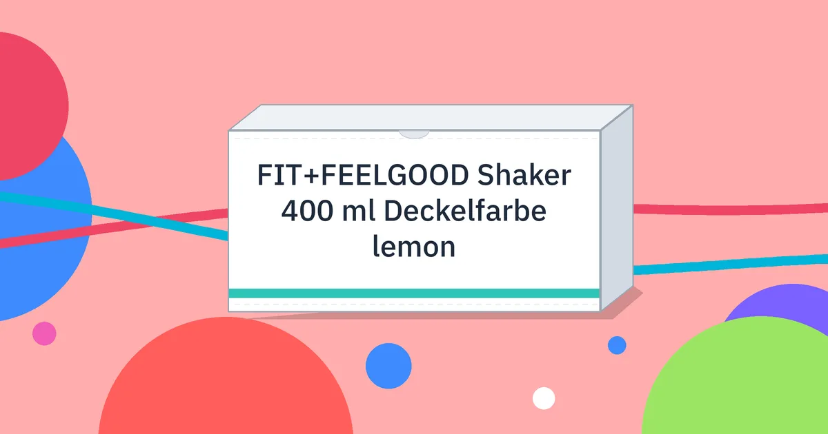 Symbolbild: Packung mit der Aufschrift FIT+FEELGOOD Shaker 400 ml Deckelfarbe lemon (PZN 18055639) – Verfügbarkeit und Bezug in Apotheken in Frankfurt am Main