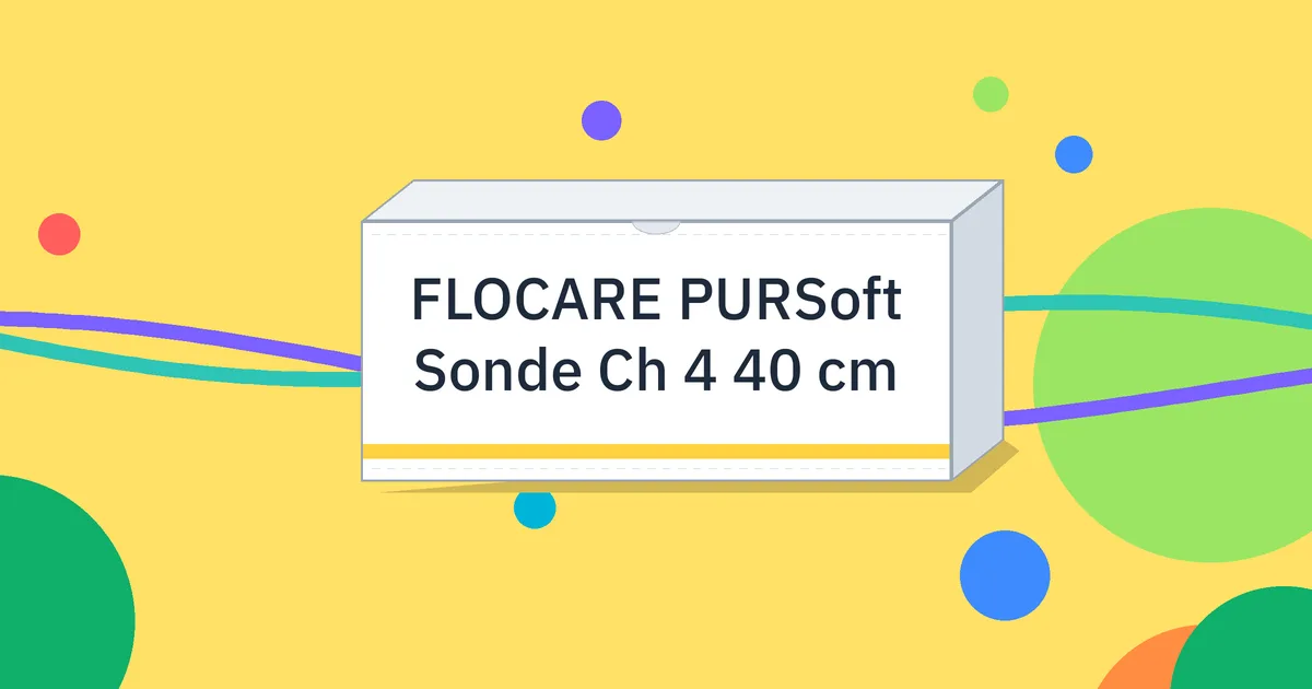 Symbolbild: Packung mit der Aufschrift FLOCARE PURSoft Sonde Ch 4 40 cm (PZN 14132863) – Verfügbarkeit und Bezug in Apotheken in Frankfurt am Main