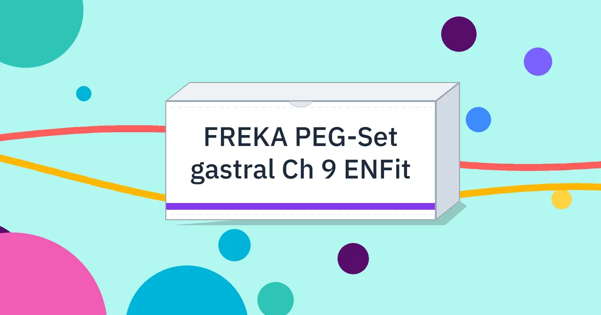 Symbolbild: Packung mit der Aufschrift FREKA PEG-Set gastral Ch 9 ENFit (PZN 11345529) – Verfügbarkeit und Bezug in Apotheken in Frankfurt am Main