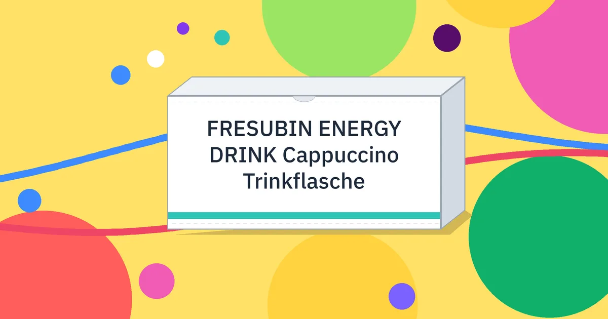Symbolbild: Packung mit der Aufschrift FRESUBIN ENERGY DRINK Cappuccino Trinkflasche (PZN 20191686) – Verfügbarkeit und Bezug in Apotheken in Frankfurt am Main