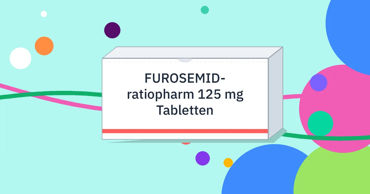 Symbolbild: Packung mit der Aufschrift FUROSEMID-ratiopharm 125 mg Tabletten (PZN 01797437) – Verfügbarkeit und Bezug in Apotheken in Frankfurt am Main