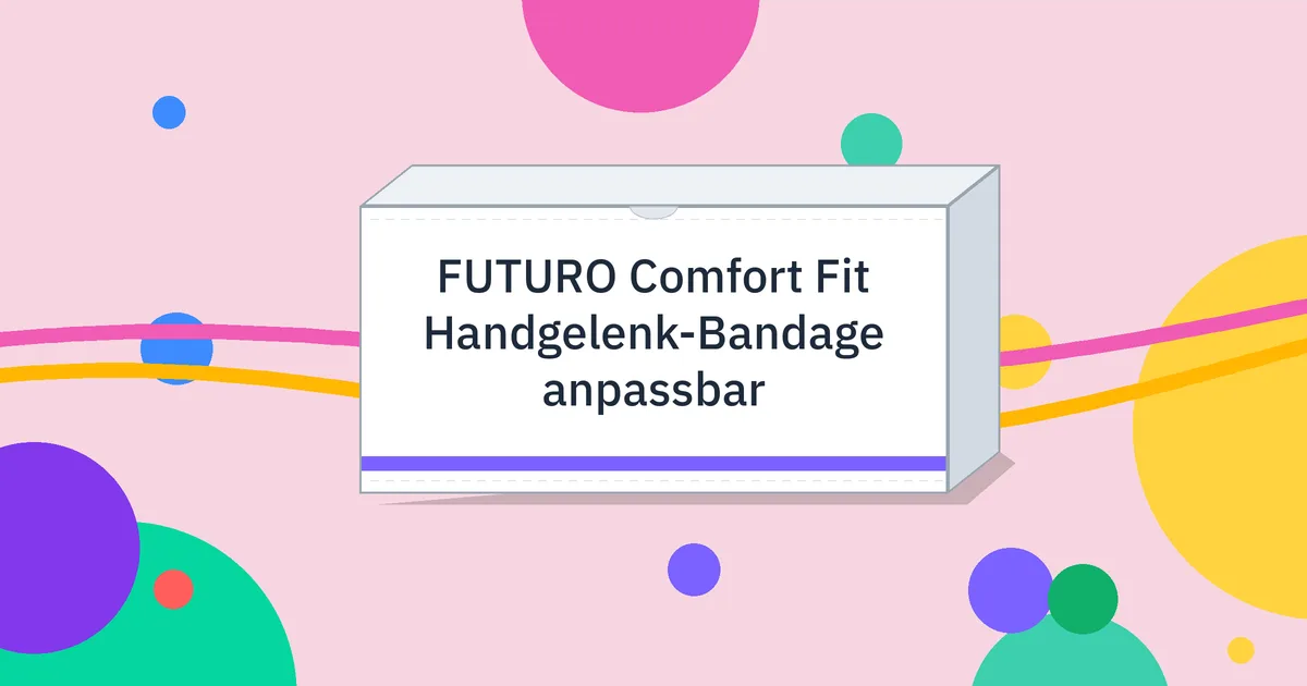 Symbolbild: Packung mit der Aufschrift FUTURO Comfort Fit Handgelenk-Bandage anpassbar (PZN 18027933) – Verfügbarkeit und Bezug in Apotheken in Frankfurt am Main