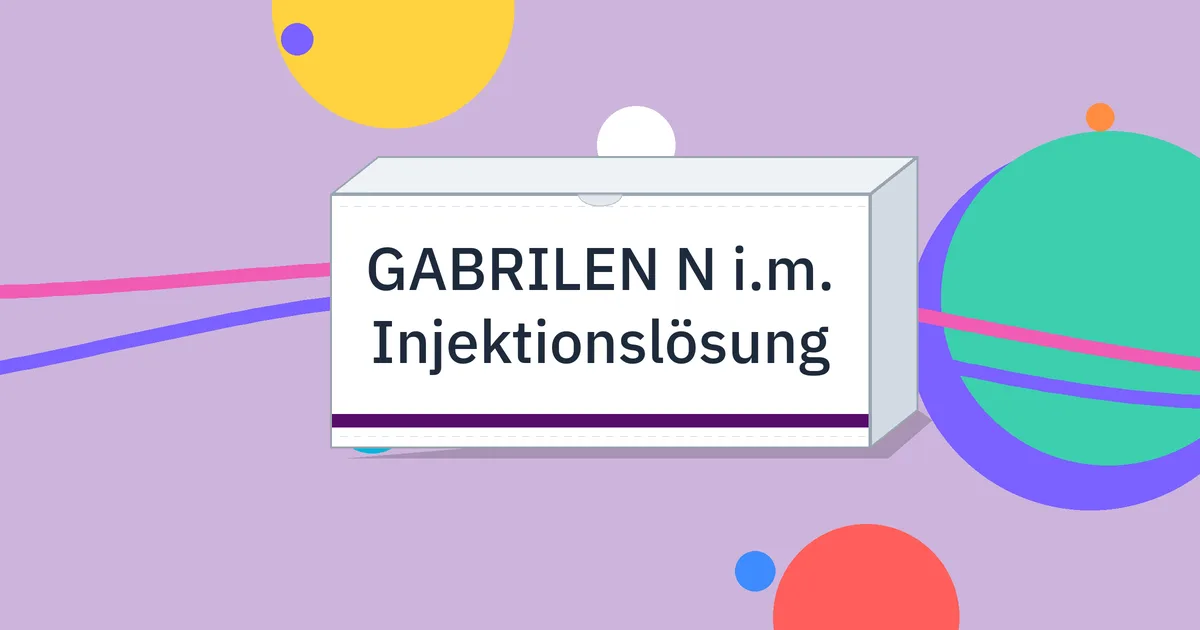 Symbolbild: Packung mit der Aufschrift GABRILEN N i.m. Injektionslösung (PZN 10168806) – Verfügbarkeit und Bezug in Apotheken in Frankfurt am Main