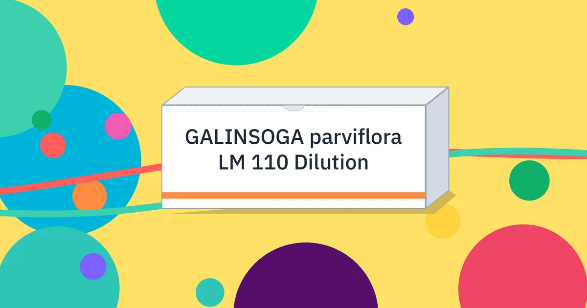 Symbolbild: Packung mit der Aufschrift GALINSOGA parviflora LM 110 Dilution (PZN 13496965) – Verfügbarkeit und Bezug in Apotheken in Frankfurt am Main