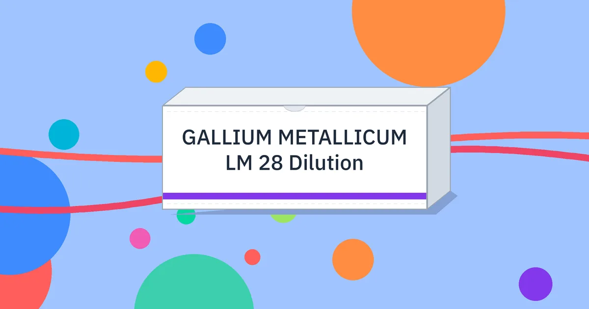 Symbolbild: Packung mit der Aufschrift GALLIUM METALLICUM LM 28 Dilution (PZN 12875057) – Verfügbarkeit und Bezug in Apotheken in Frankfurt am Main