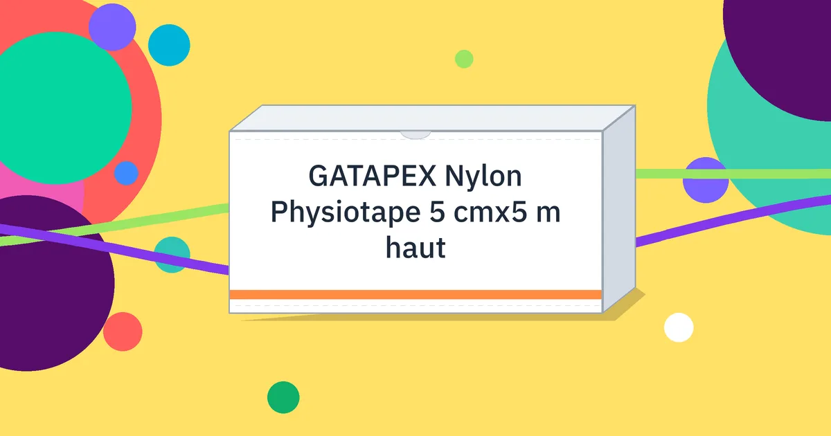Symbolbild: Packung mit der Aufschrift GATAPEX Nylon Physiotape 5 cmx5 m haut (PZN 07778978) – Verfügbarkeit und Bezug in Apotheken in Frankfurt am Main