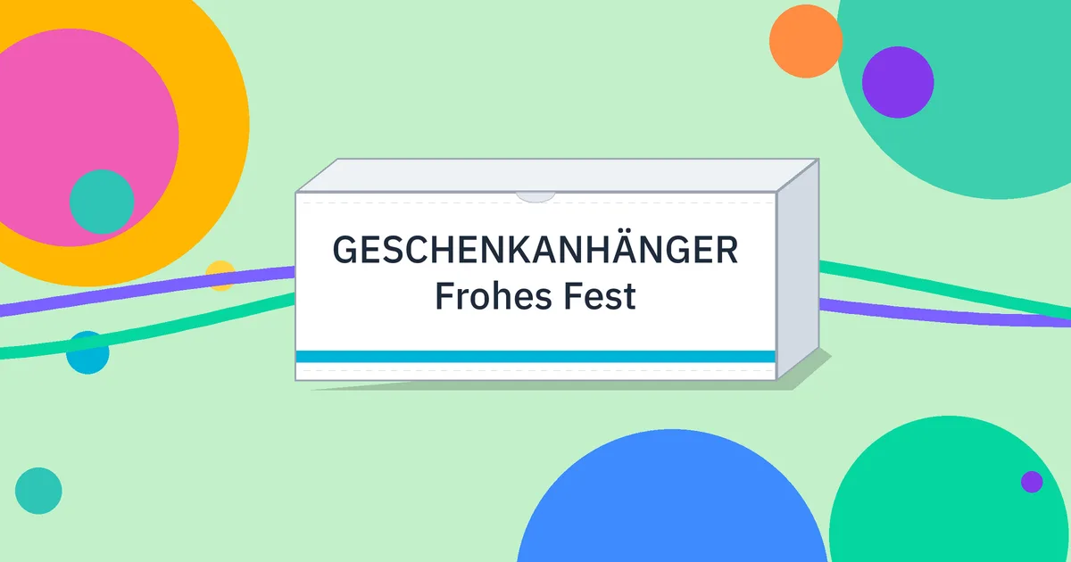 Symbolbild: Packung mit der Aufschrift GESCHENKANHÄNGER Frohes Fest (PZN 19754782) – Verfügbarkeit und Bezug in Apotheken in Frankfurt am Main