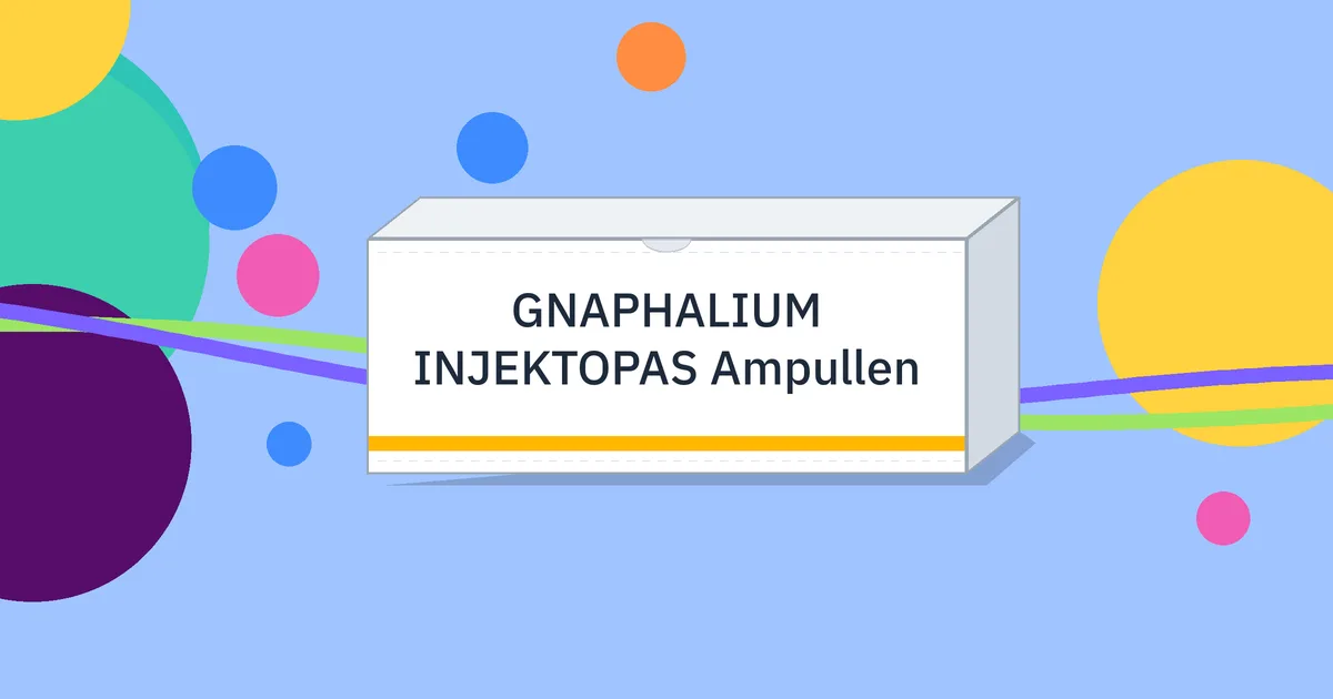 Symbolbild: Packung mit der Aufschrift GNAPHALIUM INJEKTOPAS Ampullen (PZN 11186031) – Verfügbarkeit und Bezug in Apotheken in Frankfurt am Main